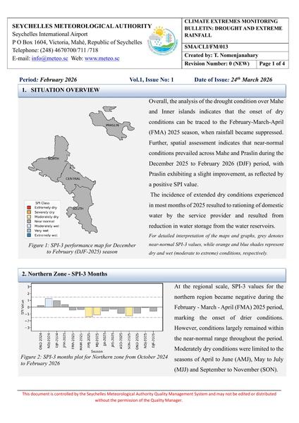 Climate Extreme Bulletin Drought and Extreme Rainfall - February 2026